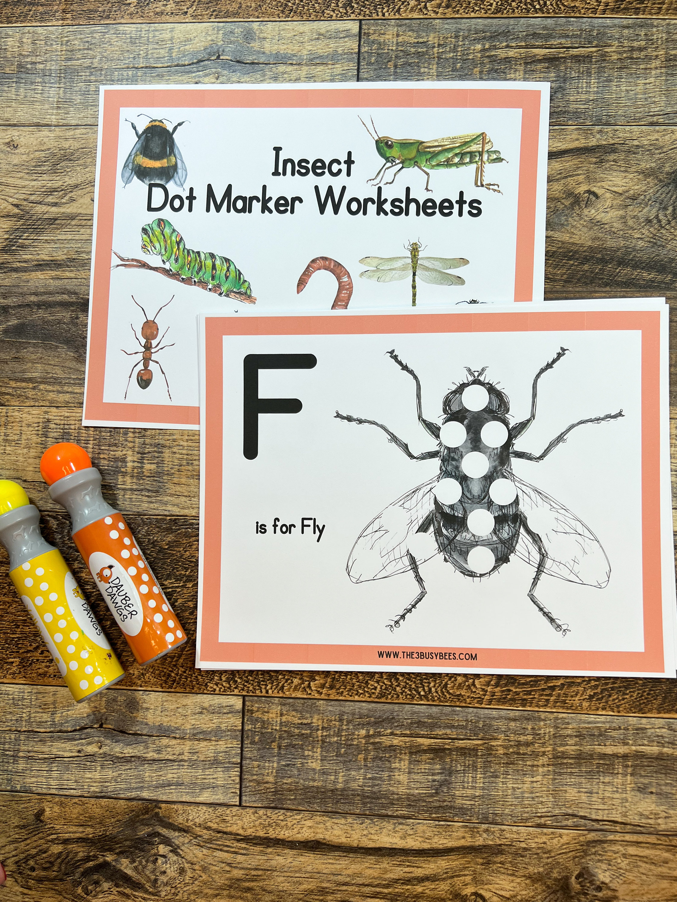 Insect Dot Marker Sheets Montessori Printable Do-a-dots - Etsy