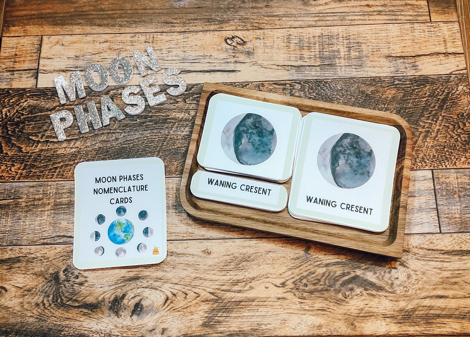 Moon Phases Study • Preschool Printable • 3 Part Cards • Montessori ...