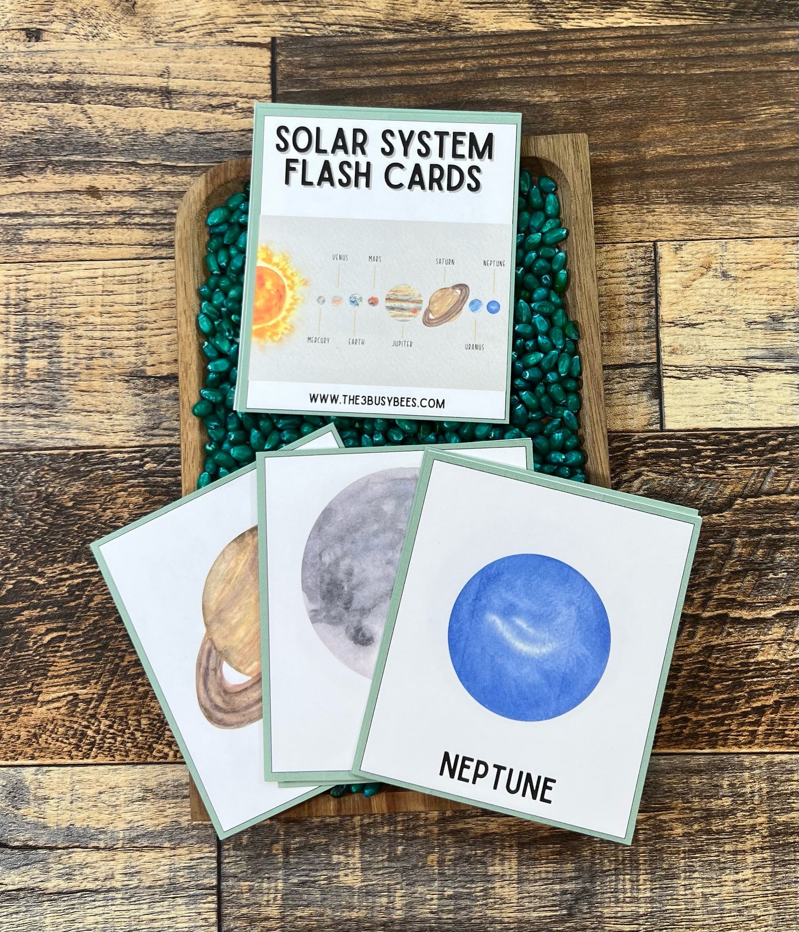 Solar System Flash Cards Printable • Solar System Learning • Planets ...