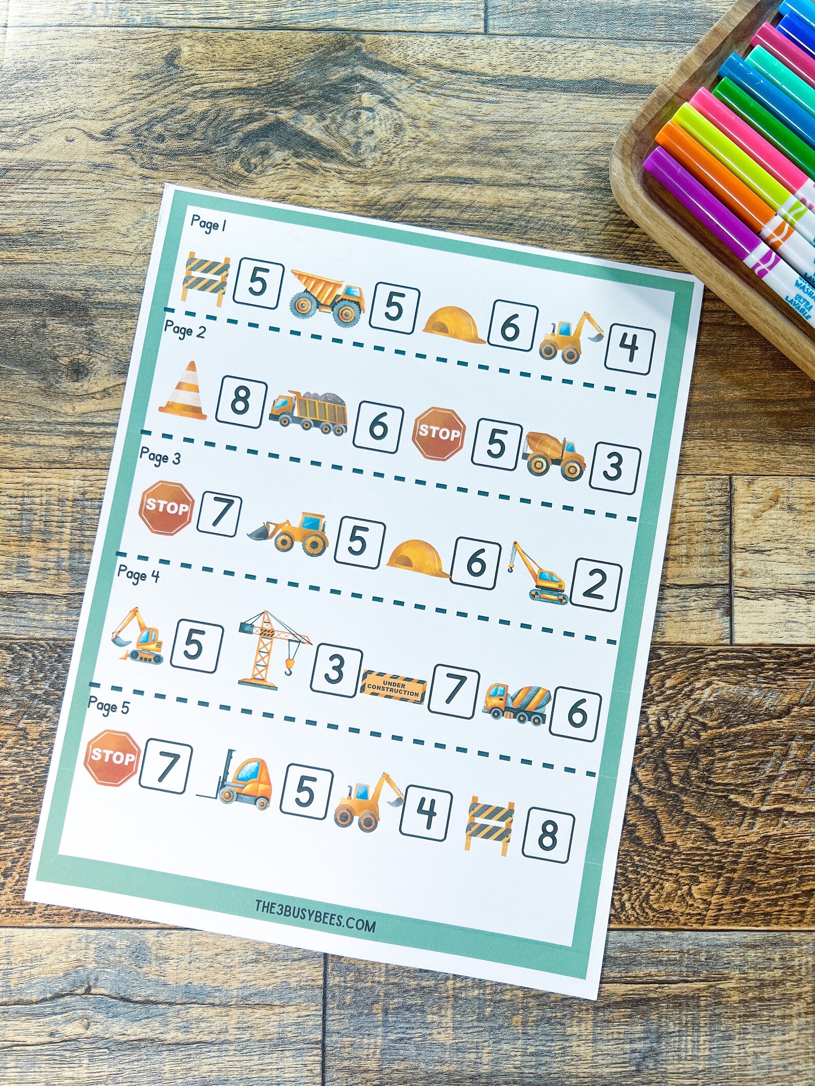 I Spy Construction Zone // I Spy Printable Game // Preschool Printables ...