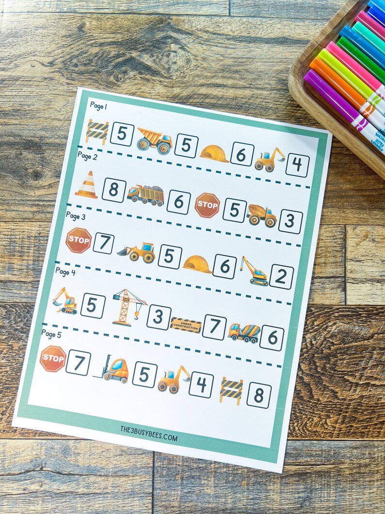 I Spy Construction Zone // I Spy Printable Game // Preschool Printables ...