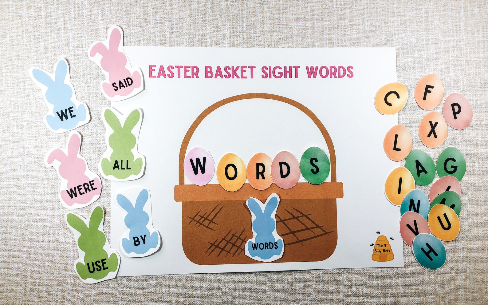 Easter Basket Sight Words Printable • Easter Printable • Number ...