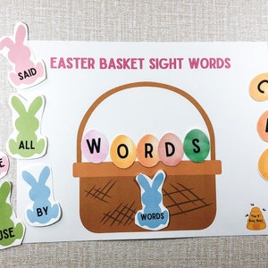 Easter Basket Sight Words Printable • Easter Printable • Number ...