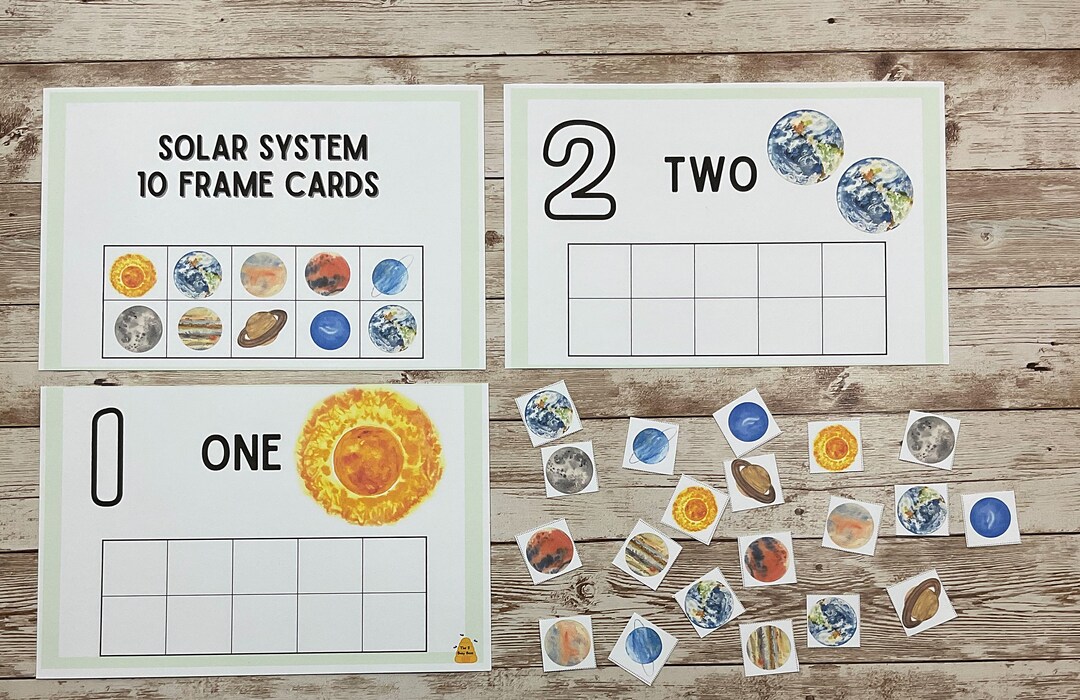 Solar System Ten Frame Cards • Solar System Learning • Planets ...
