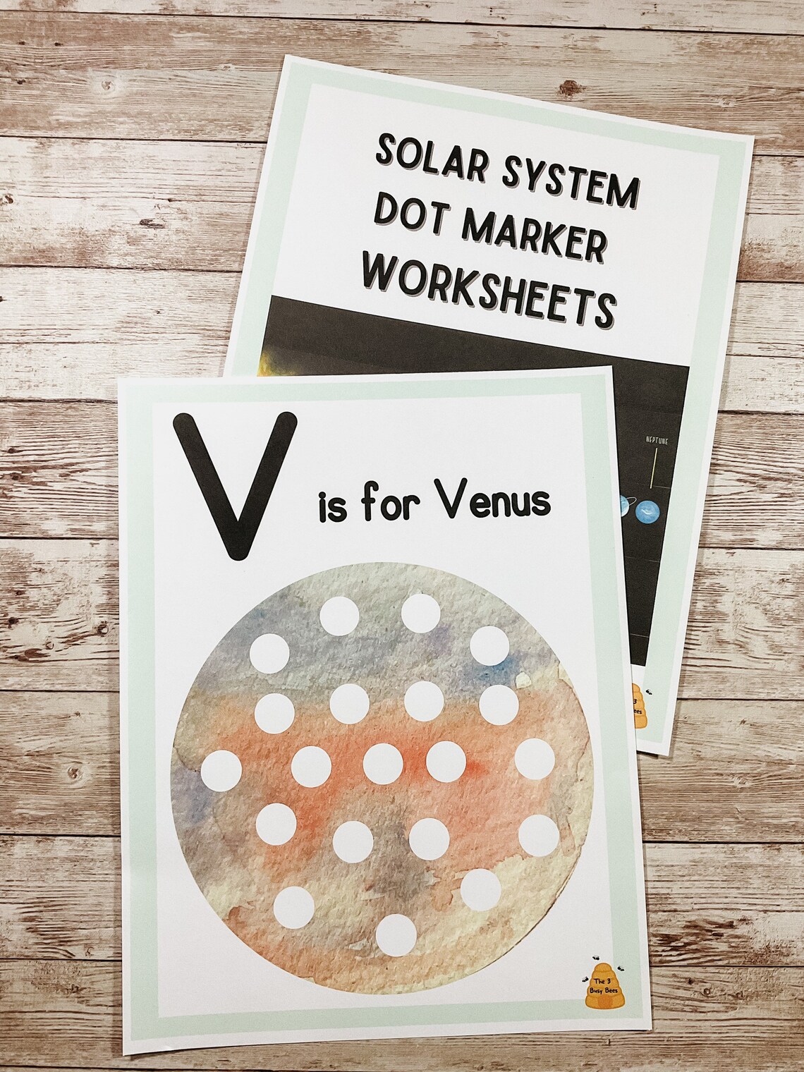 Solar System Dot Marker Worksheets • Solar System Learning • Planets ...