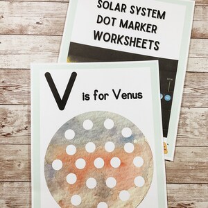 Solar System Dot Marker Worksheets • Solar System Learning • Planets ...