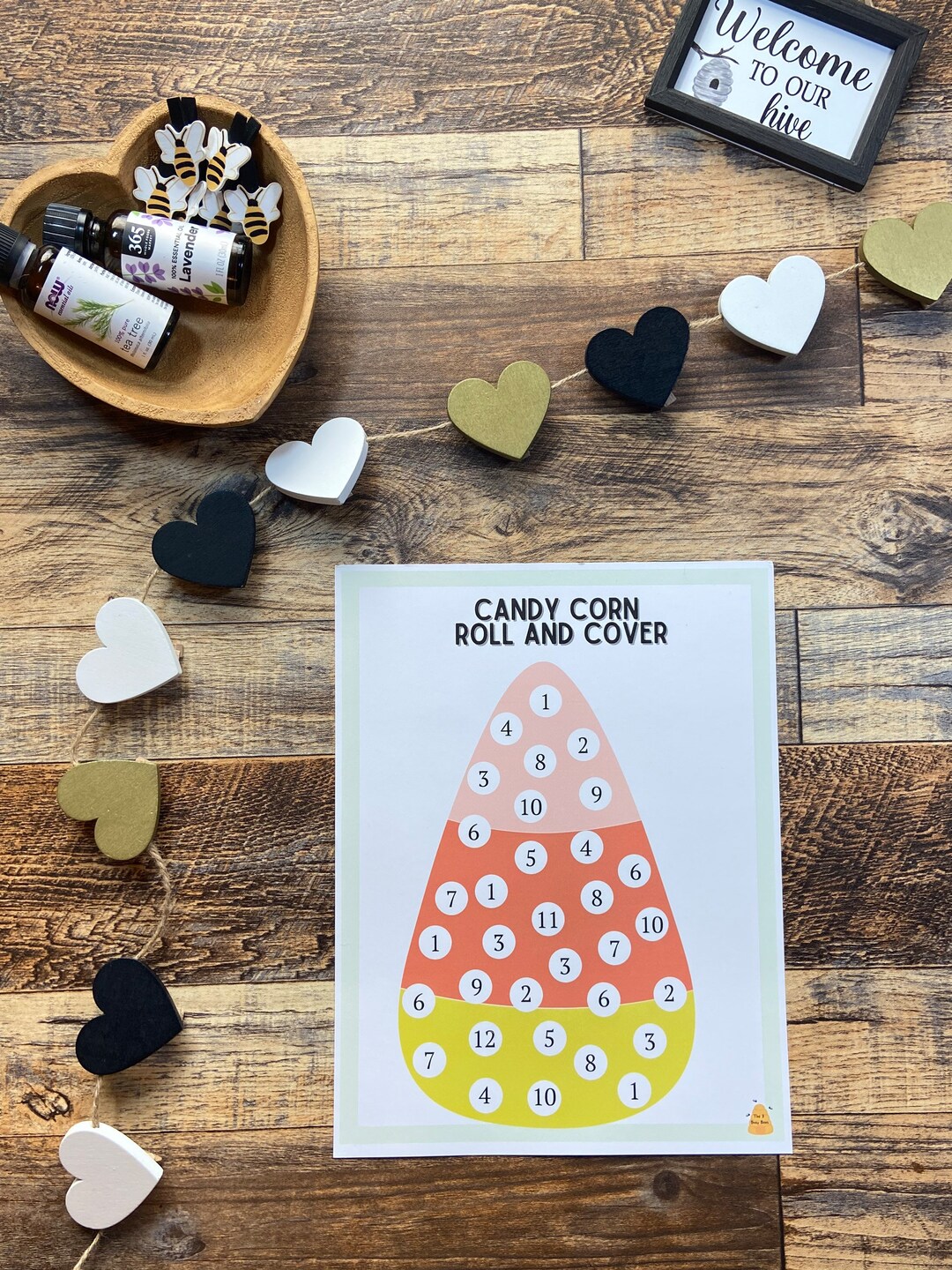 Candy Corn Roll and Cover Game // Dice Game - Etsy