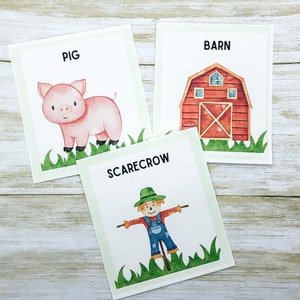 Barnyard Printable Flash Cards • Montessori Printable • Educational ...