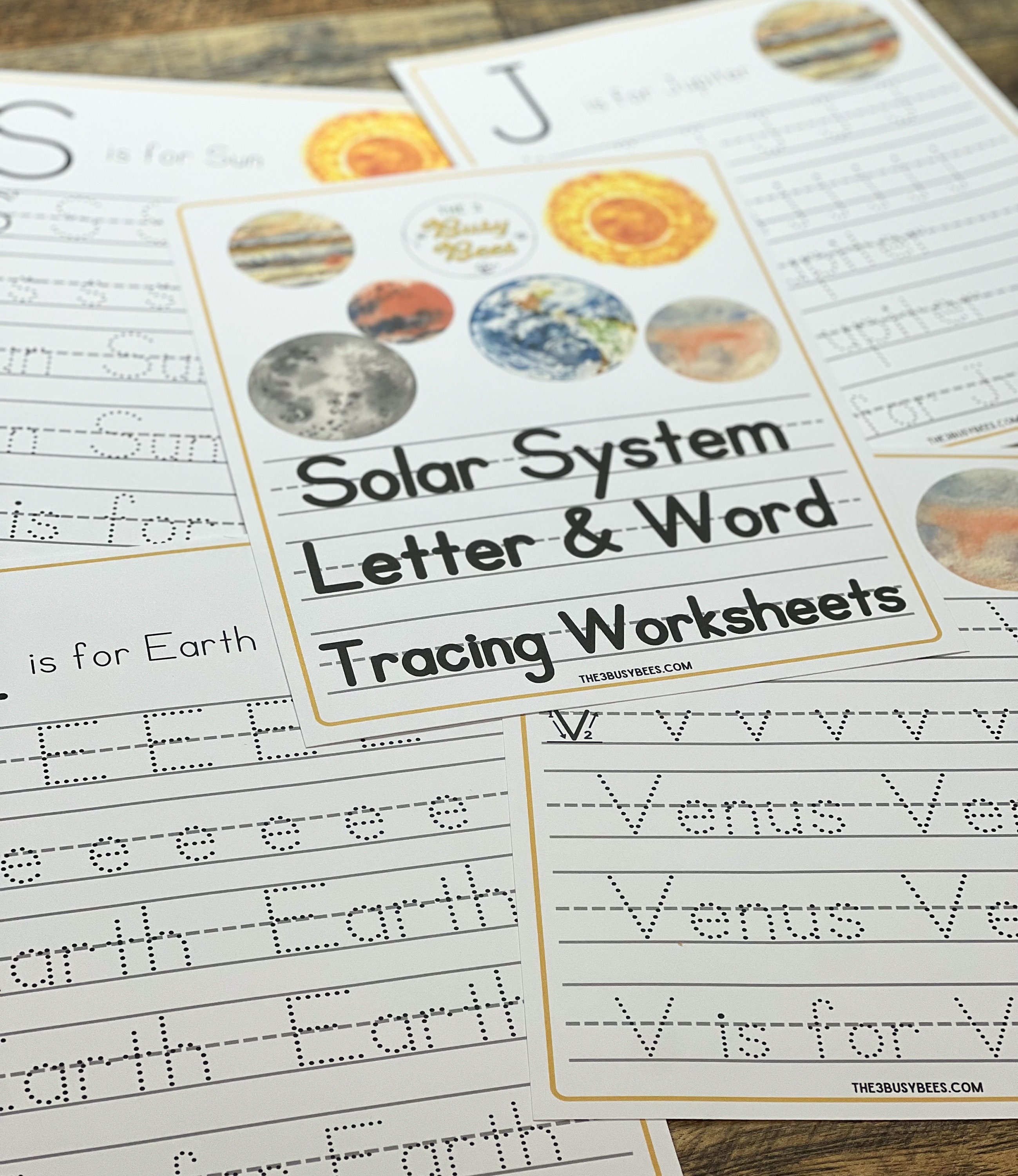 Solar System Letter and Word Tracing • Solar System Learning • Planets ...
