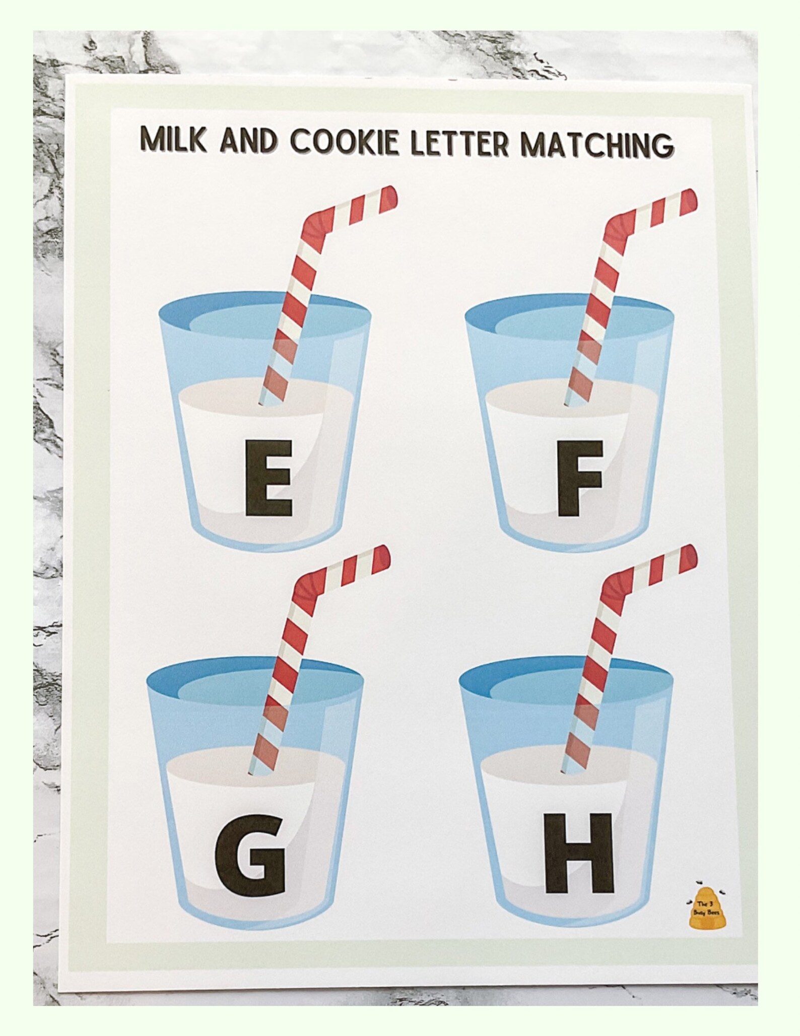 Milk and Cookies Letter Matching • Letter Recognition Activity ...