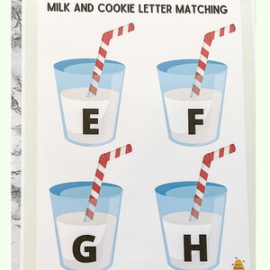Milk and Cookies Letter Matching • Letter Recognition Activity ...