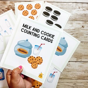 Milk and Cookies Counting Cards • Number Recognition Activity ...