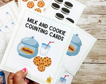 Milk and Cookies Cookie Jar Counting Number Recognition - Etsy