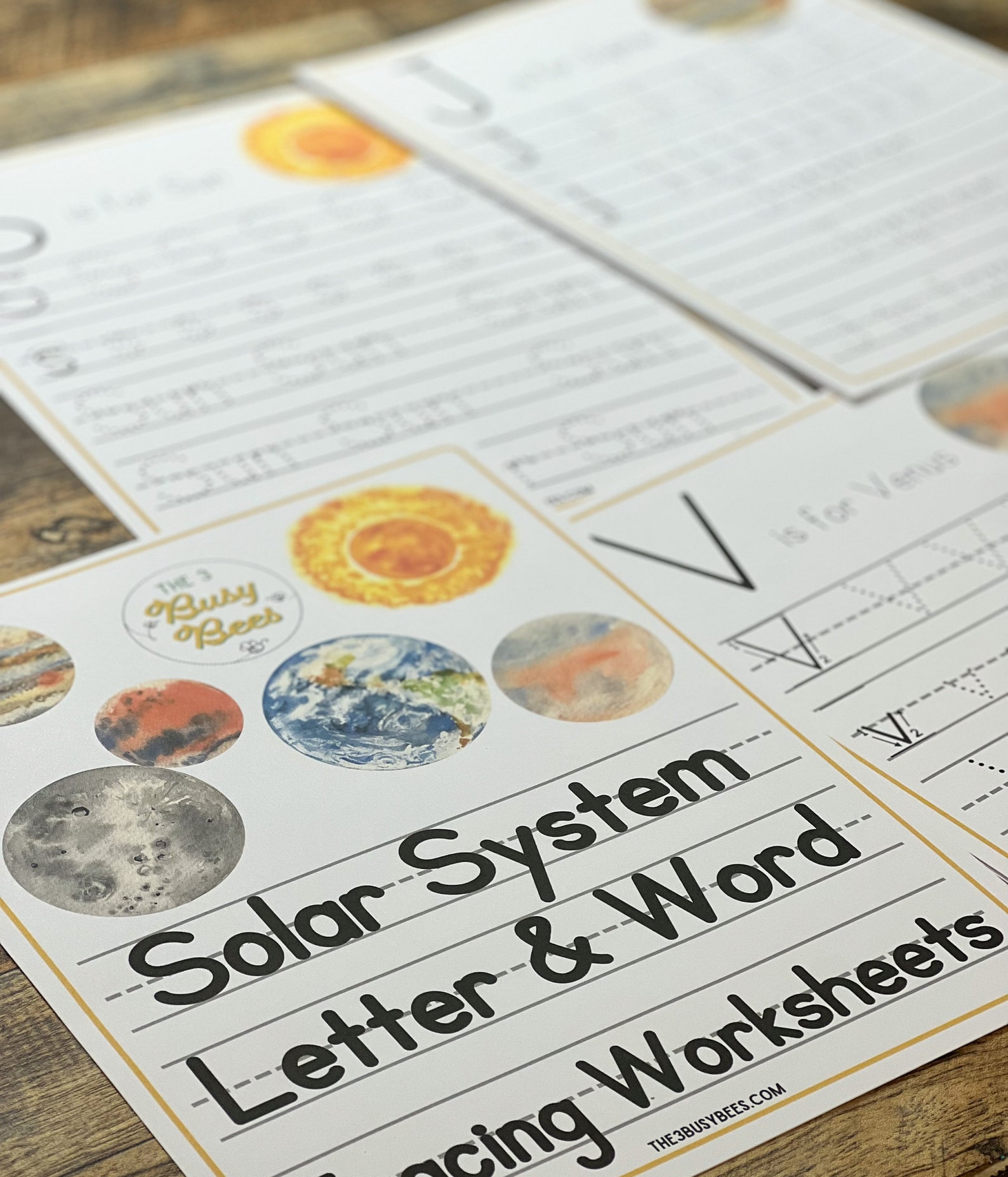 Solar System Letter and Word Tracing • Solar System Learning • Planets ...