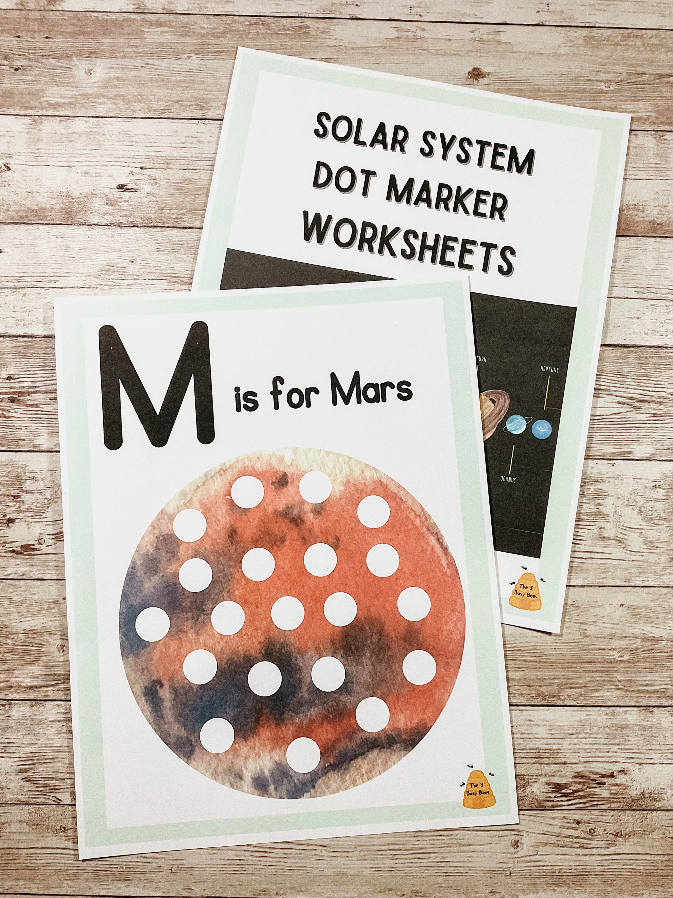 Solar System Dot Marker Worksheets • Solar System Learning • Planets ...