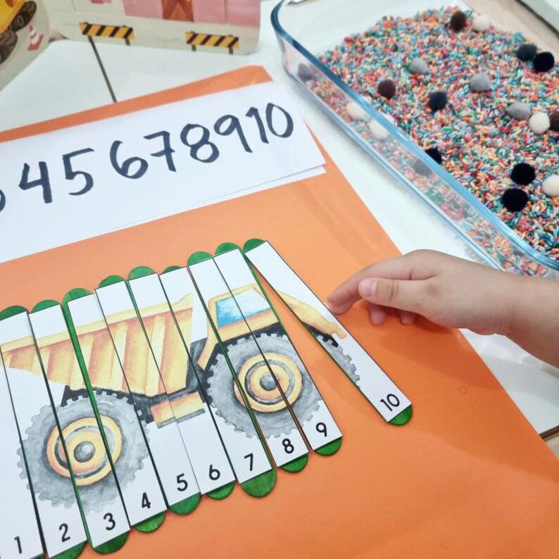 Construction Zone Sequencing Puzzle // Printable Puzzle // Preschool ...