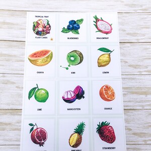 Tropical Fruit Flash Cards • Montessori Printable • Educational ...