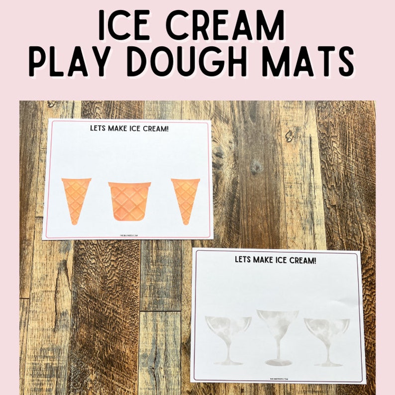 Ice Cream Play Dough Mats / Printable Play Dough Mats - Etsy