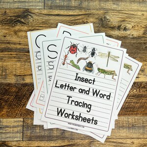 Insect Letter Tracing Worksheet • Insect Learning • Mini Beasts ...