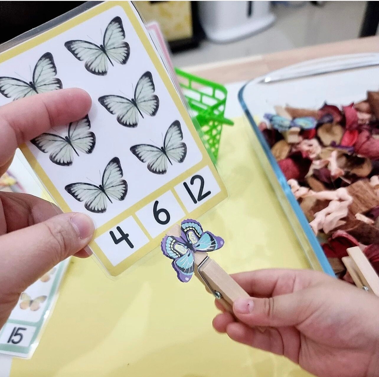 Butterfly Count and Clip Cards • Montessori Printable • Butterfly Study ...