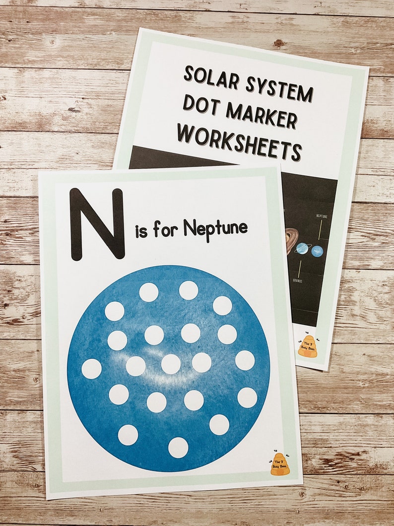 Solar System Dot Marker Worksheets • Solar System Learning • Planets ...