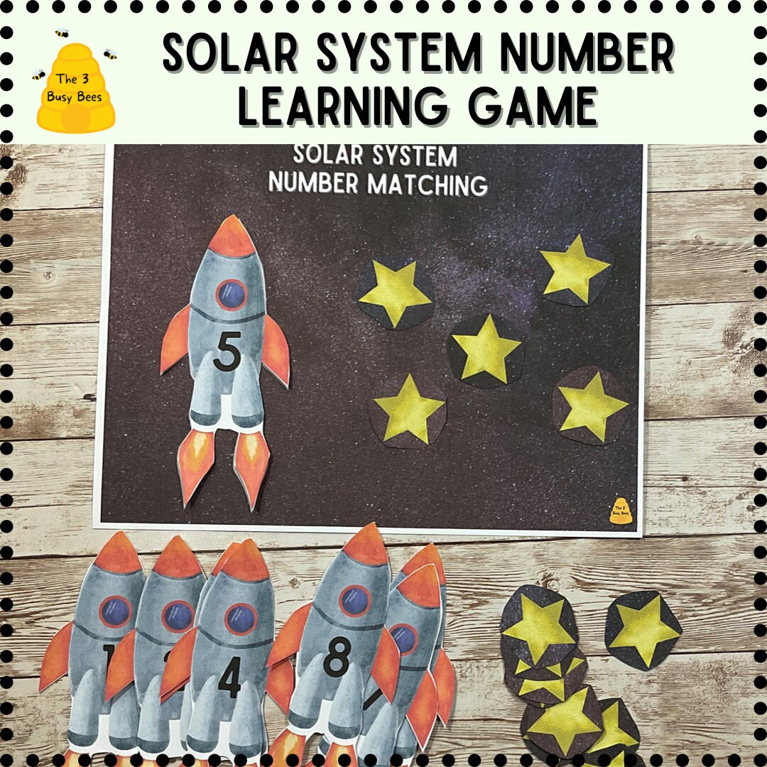 Solar System Number Learning Game • Solar System Learning • Planets ...