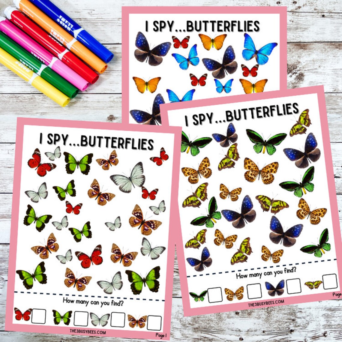 Butterfly I Spy Printable • Insect Learning • Mini Beasts Printable ...