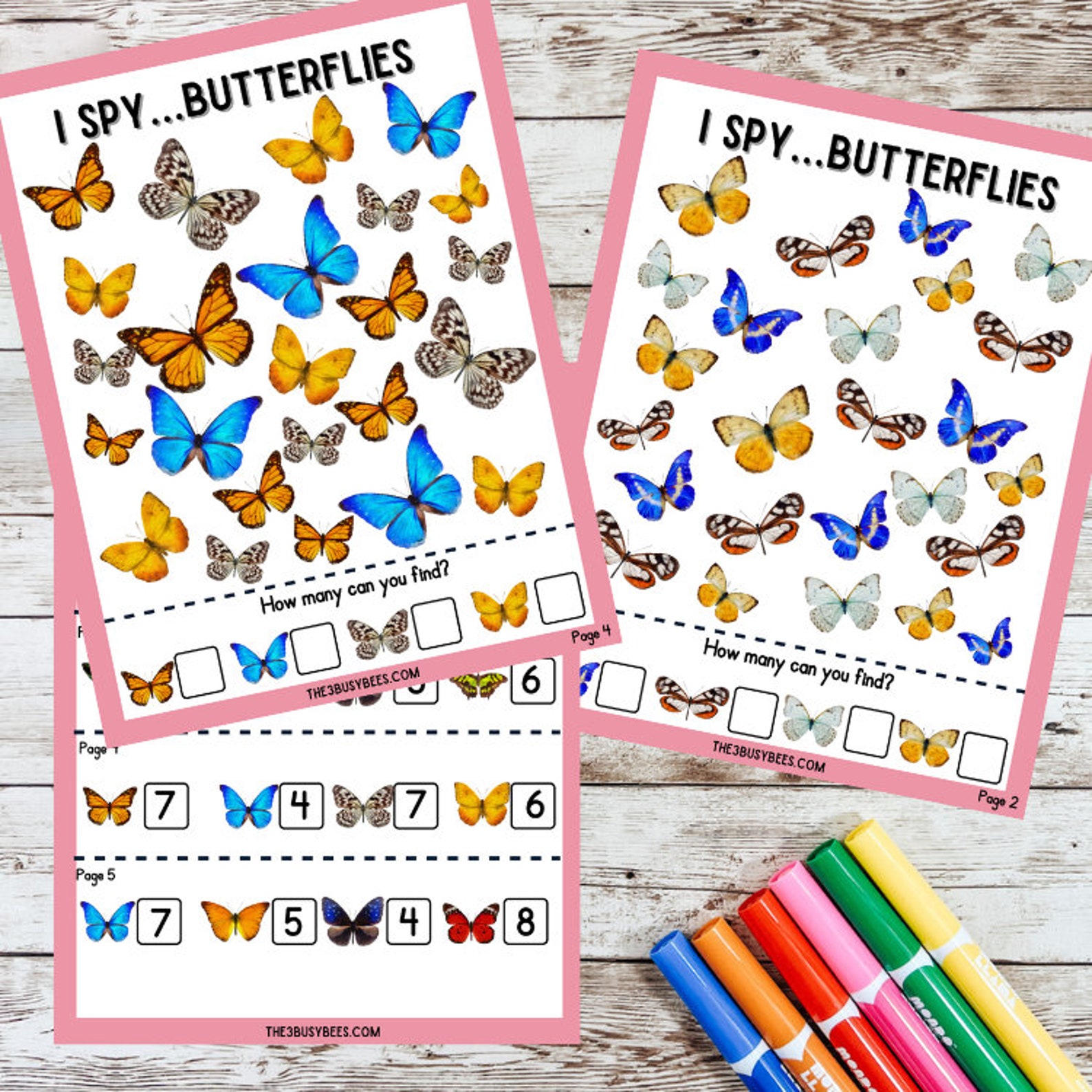 Butterfly I Spy Printable • Insect Learning • Mini Beasts Printable ...