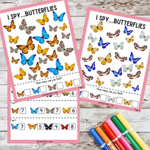 Butterfly I Spy Printable • Insect Learning • Mini Beasts Printable ...