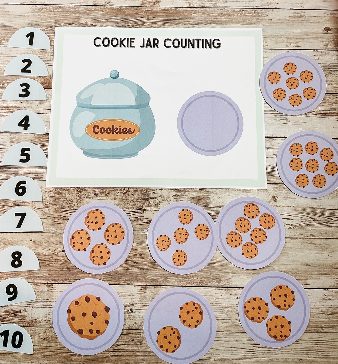 Milk and Cookies Cookie Jar Counting • Number Recognition Activity ...
