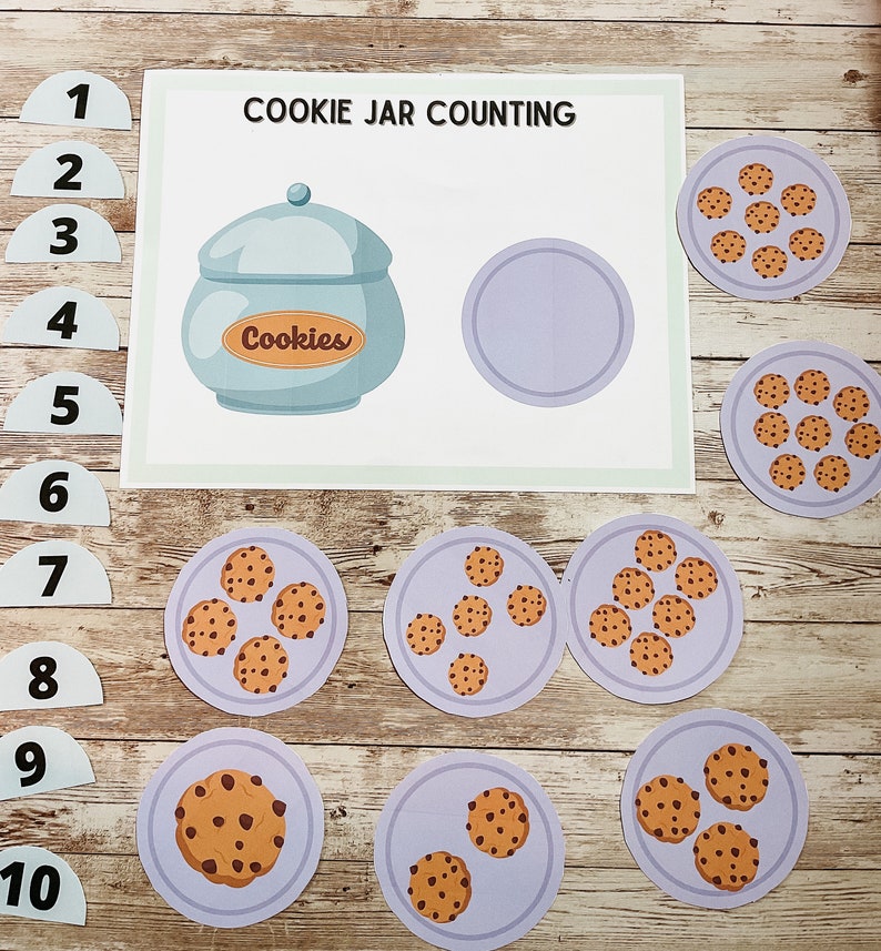 Milk and Cookies Cookie Jar Counting • Number Recognition Activity ...