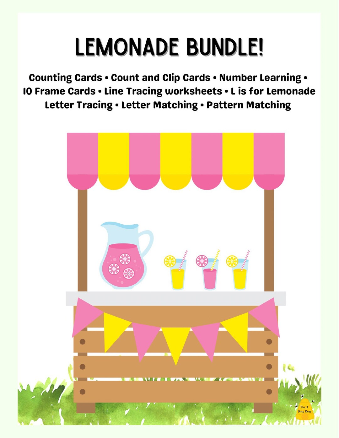 Lemonade Learning Bundle • Letter Matching Printable • Preschool Letter ...