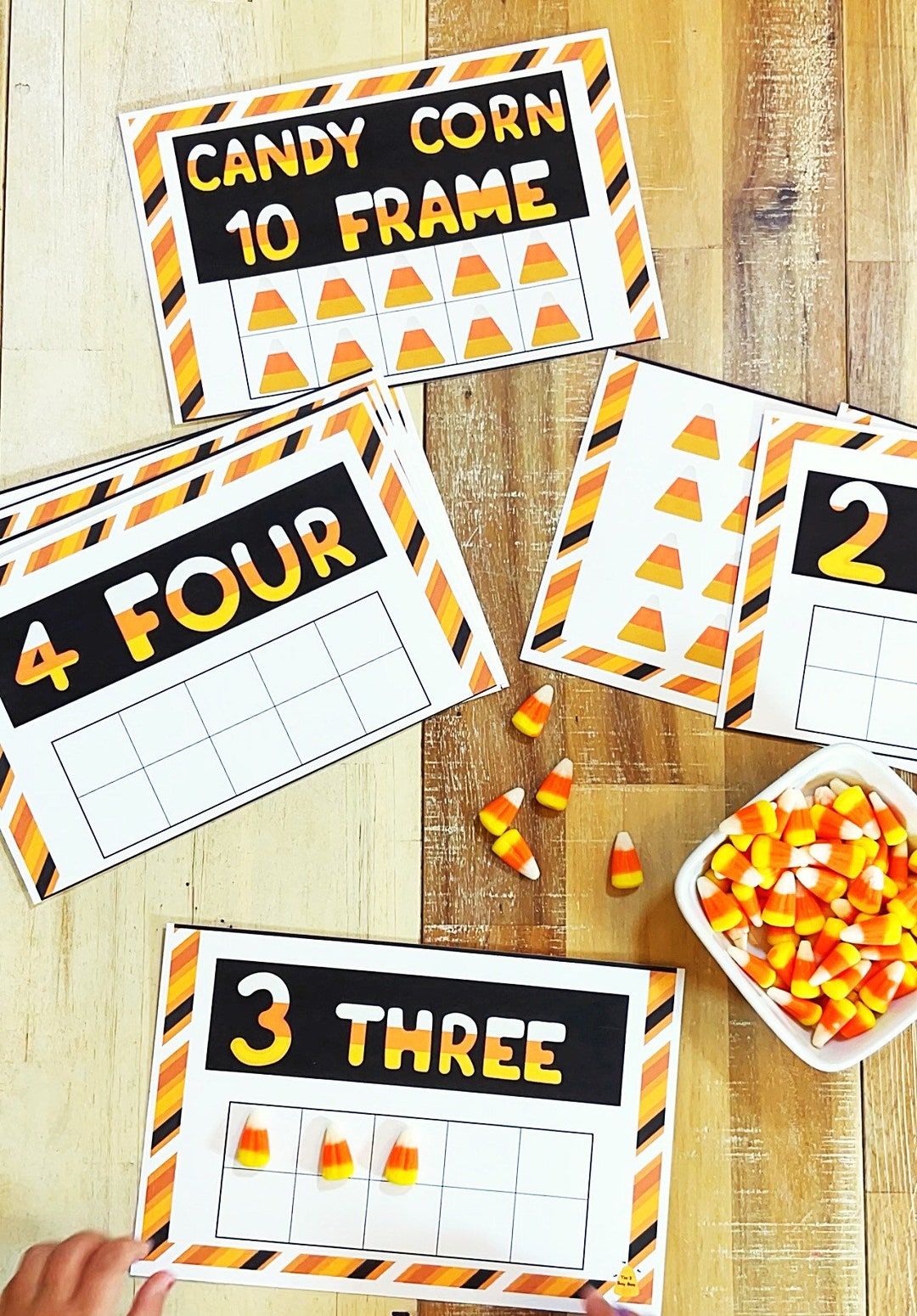 Candy Corn 10 Frame / Fall and Halloween Learning - Etsy Australia