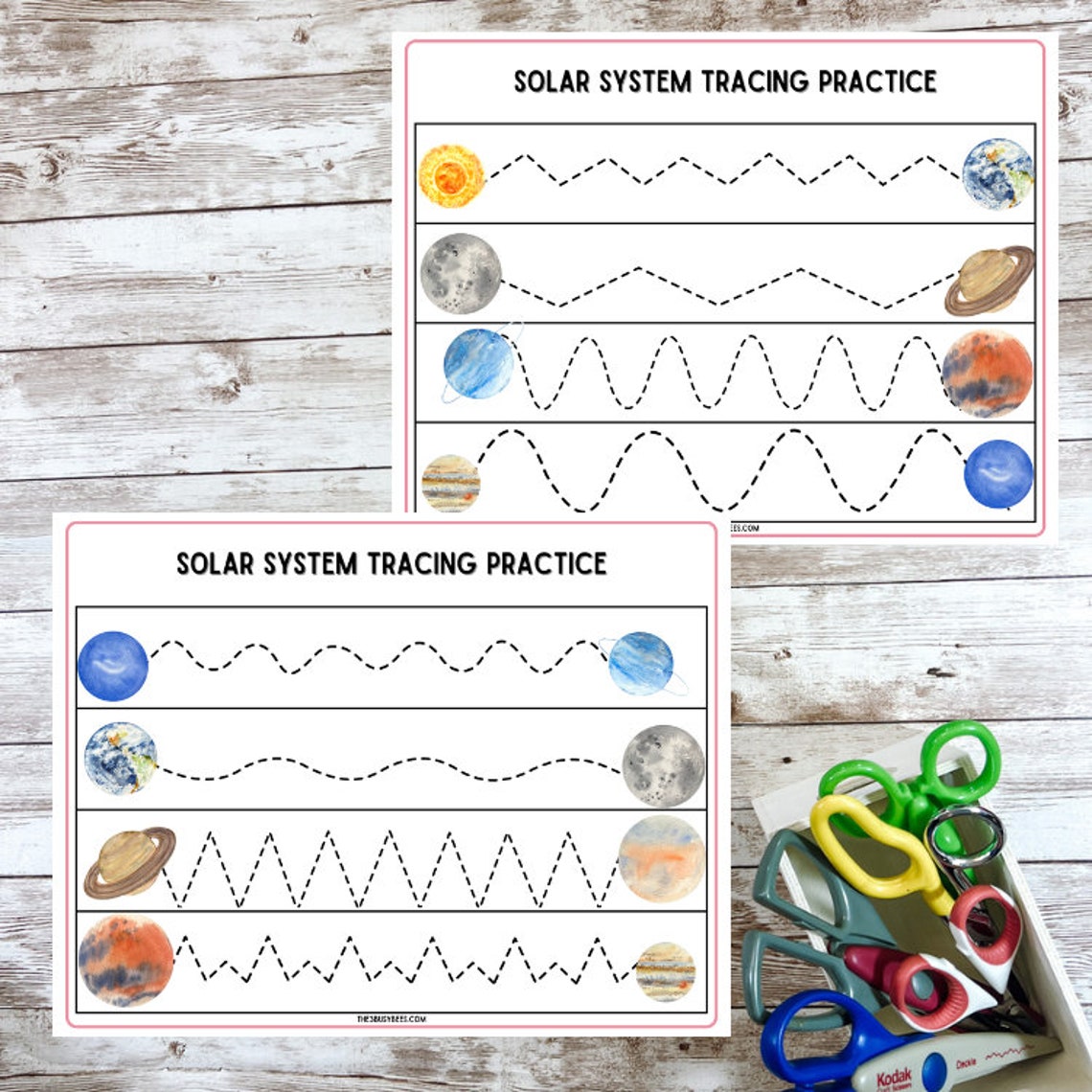 Solar System Tracing • Solar System Learning • Planets Printable ...