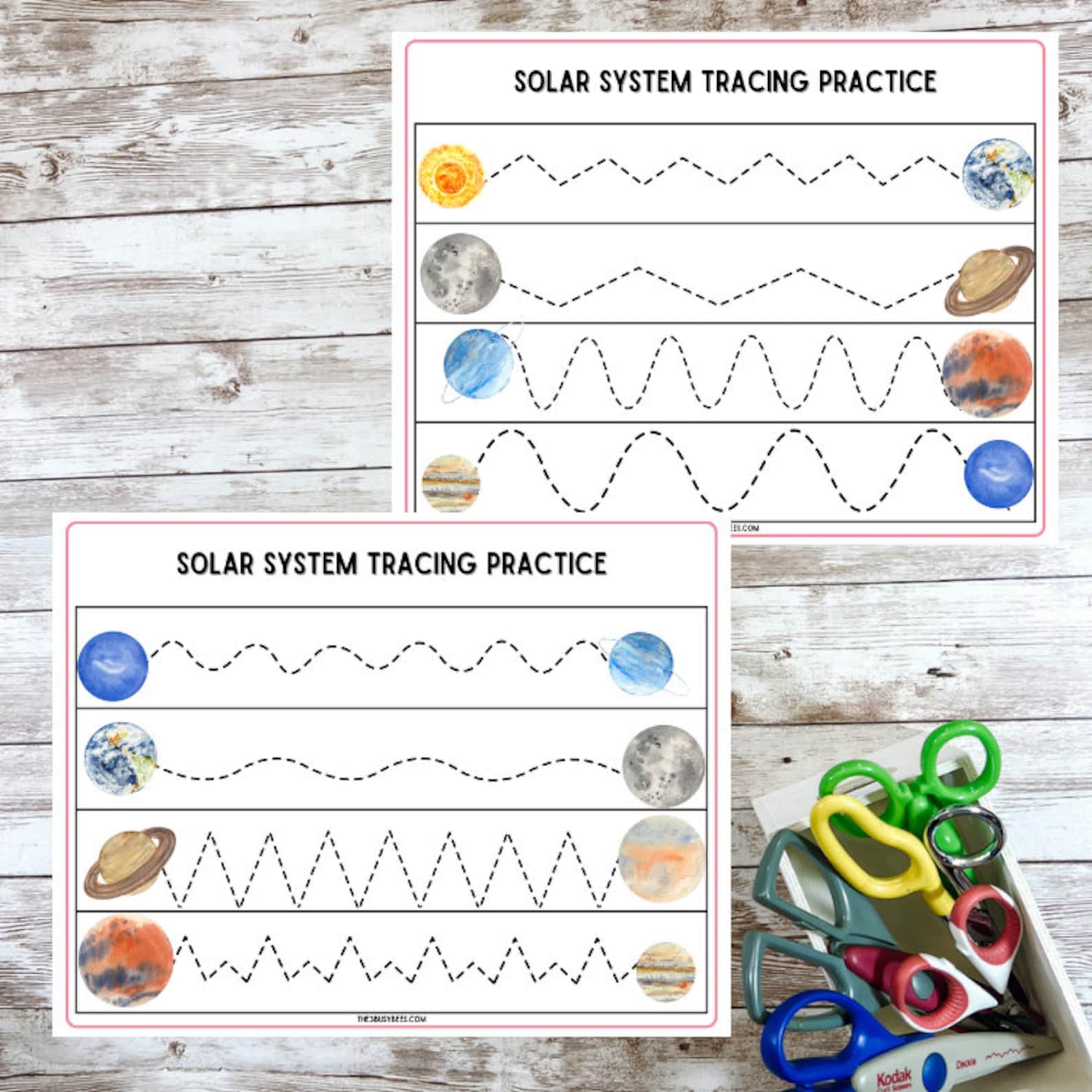 Solar System Tracing • Solar System Learning • Planets Printable ...