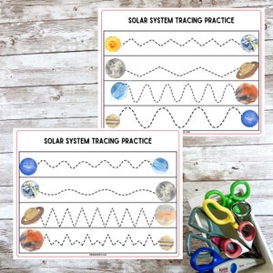 Solar System Tracing • Solar System Learning • Planets Printable ...
