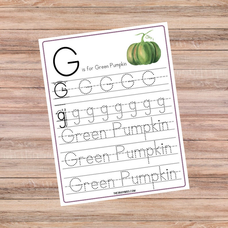 Life Cycle of a Pumpkin Letter and Word Tracing Worksheets / Fall ...