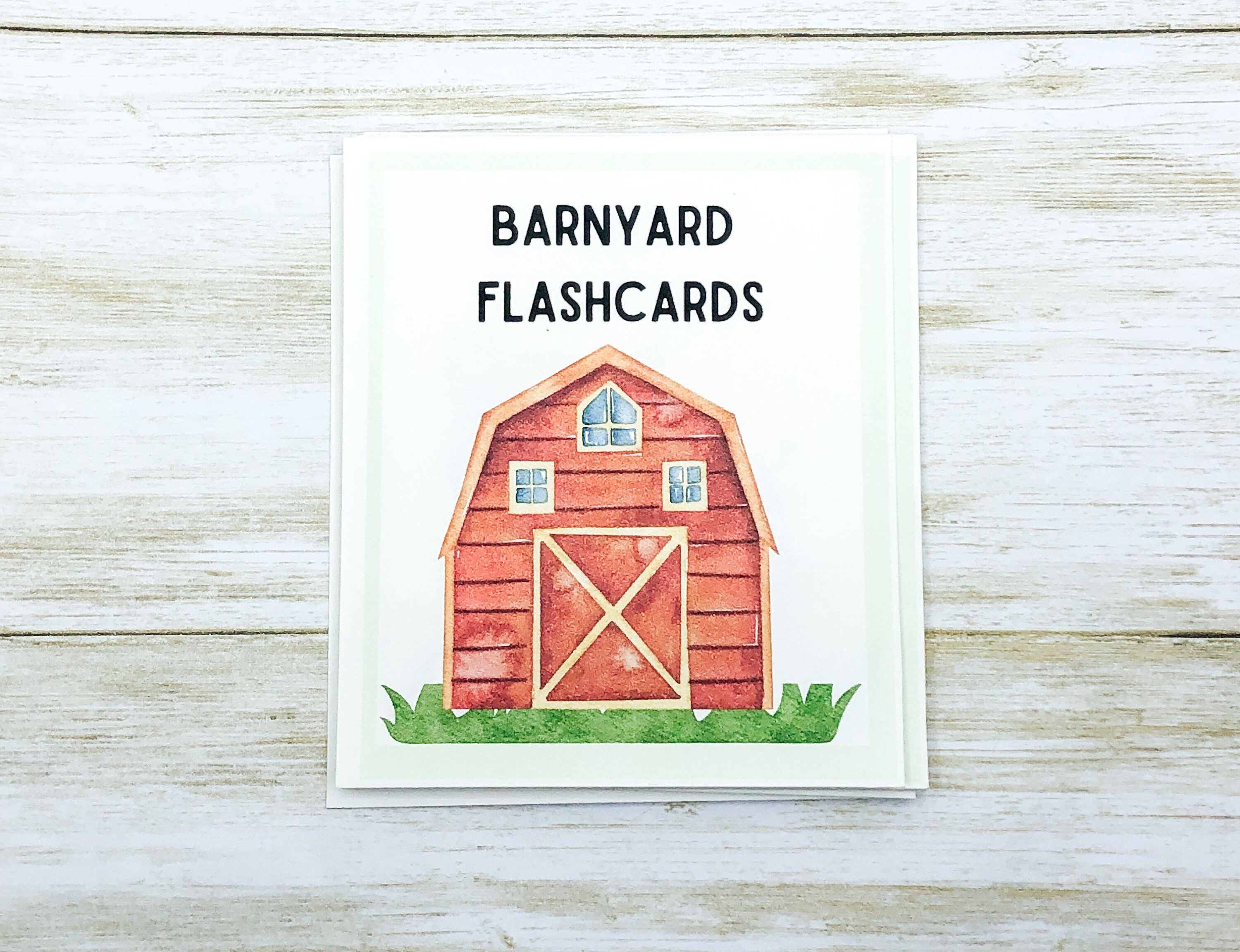 Barnyard Printable Flash Cards Montessori Printable Educational ...