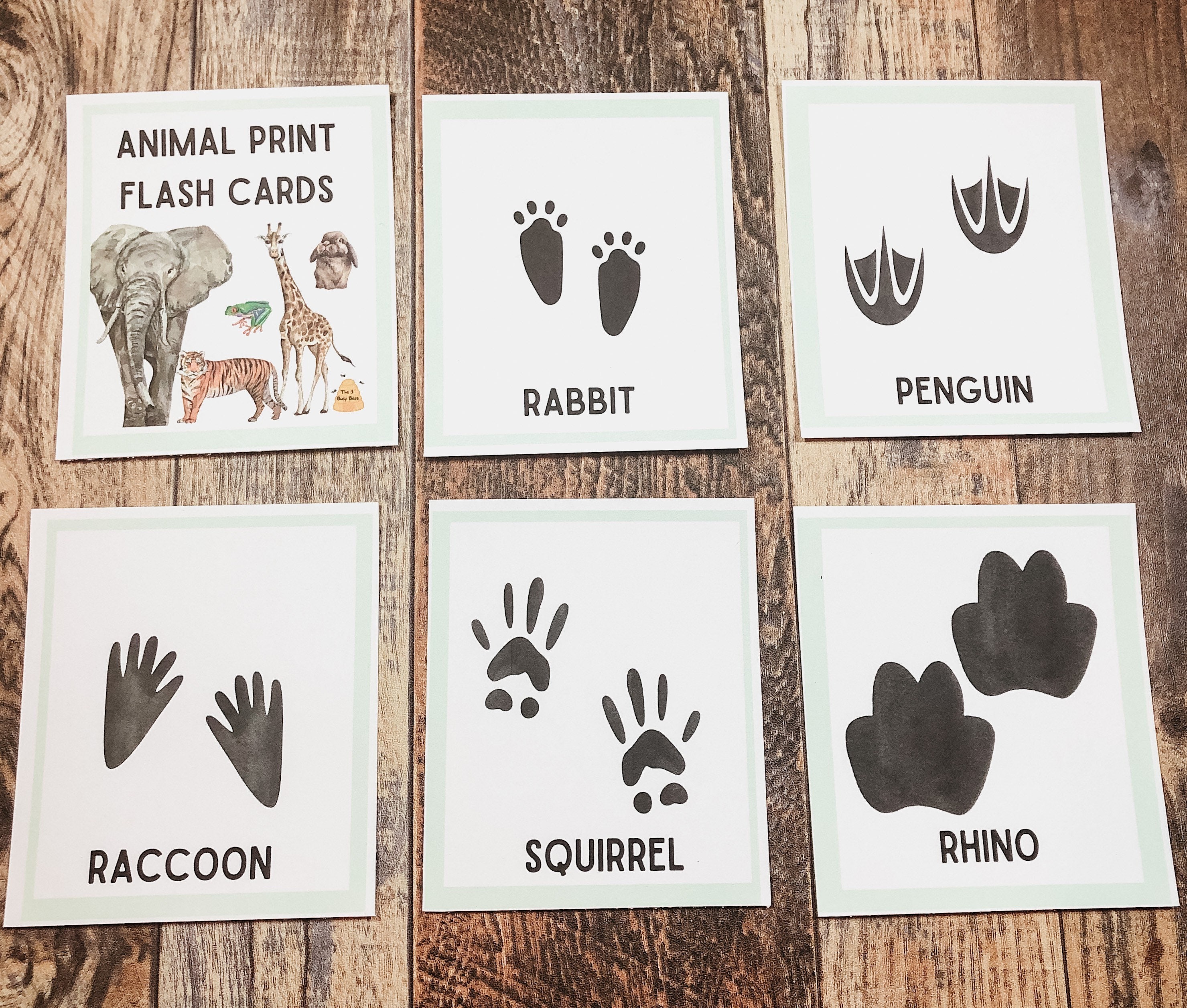 Animal Print Flash Cards • Montessori Printable • Educational Material ...
