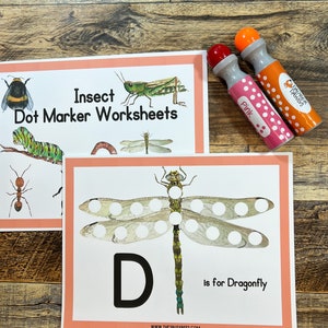 Insect Dot Marker Sheets • Montessori Printable • Do-a-dots • Mini ...
