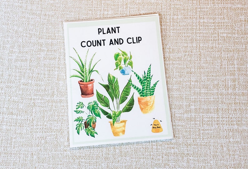 Houseplant Count and Clip Cards Printable • Preschool Printable ...