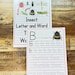 Insect Letter Tracing Worksheet • Insect Learning • Mini Beasts ...