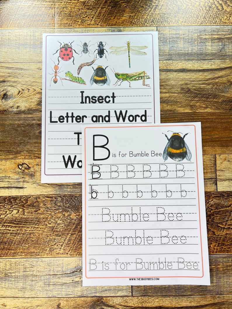 Insect Letter Tracing Worksheet • Insect Learning • Mini Beasts ...