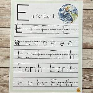 Solar System Letter and Word Tracing Solar System Learning - Etsy