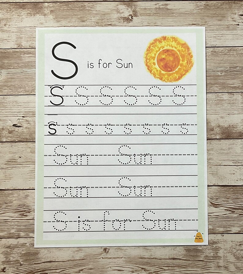 Solar System Letter and Word Tracing Solar System Learning - Etsy