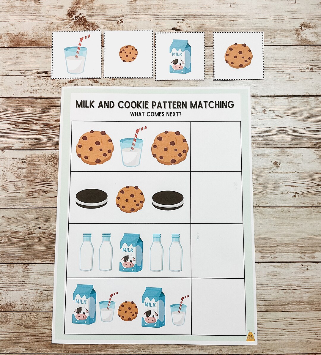 Milk and Cookies Pattern Matching • Pattern Matching Activity ...