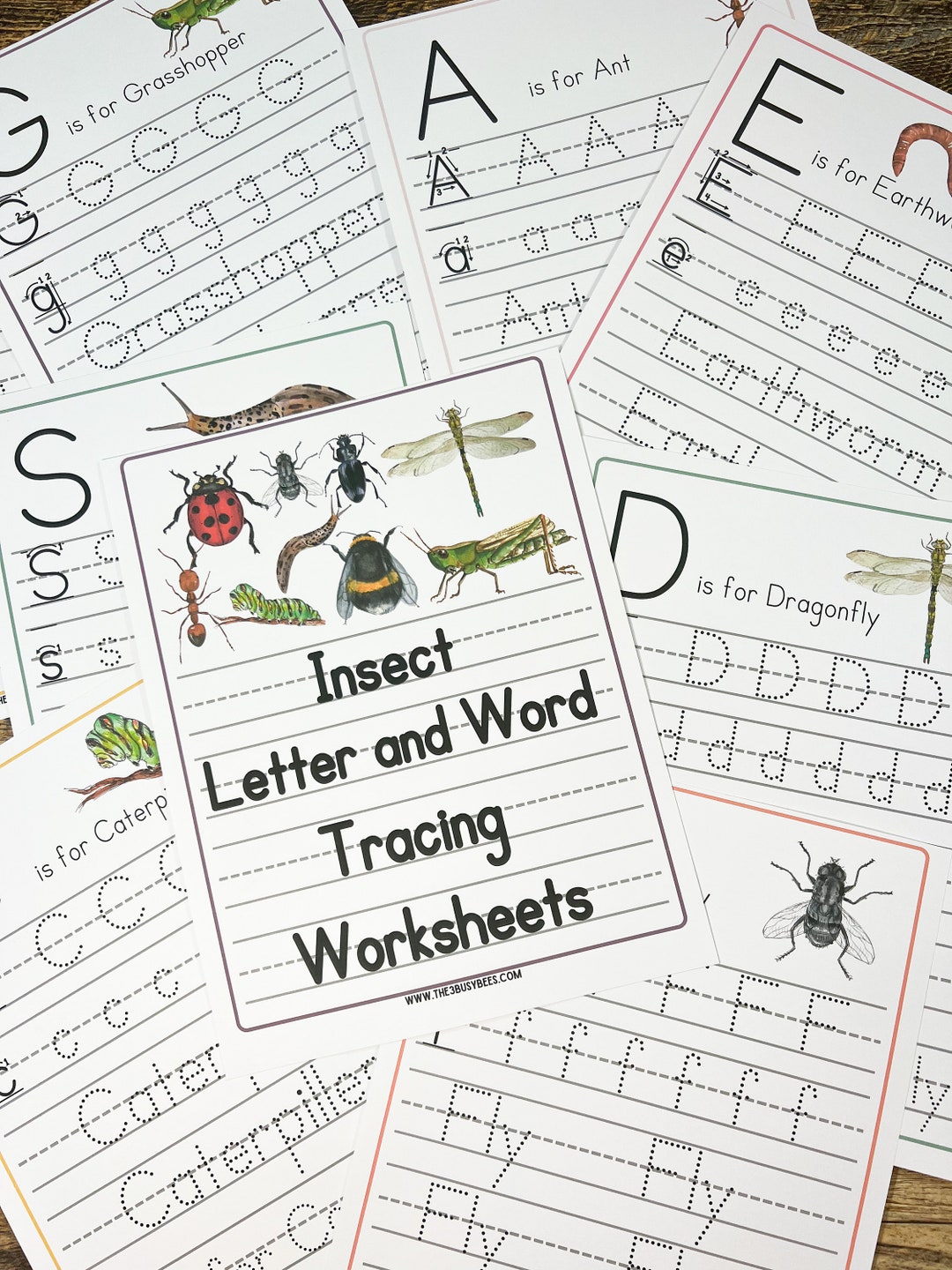 Insect Letter Tracing Worksheet • Insect Learning • Mini Beasts ...