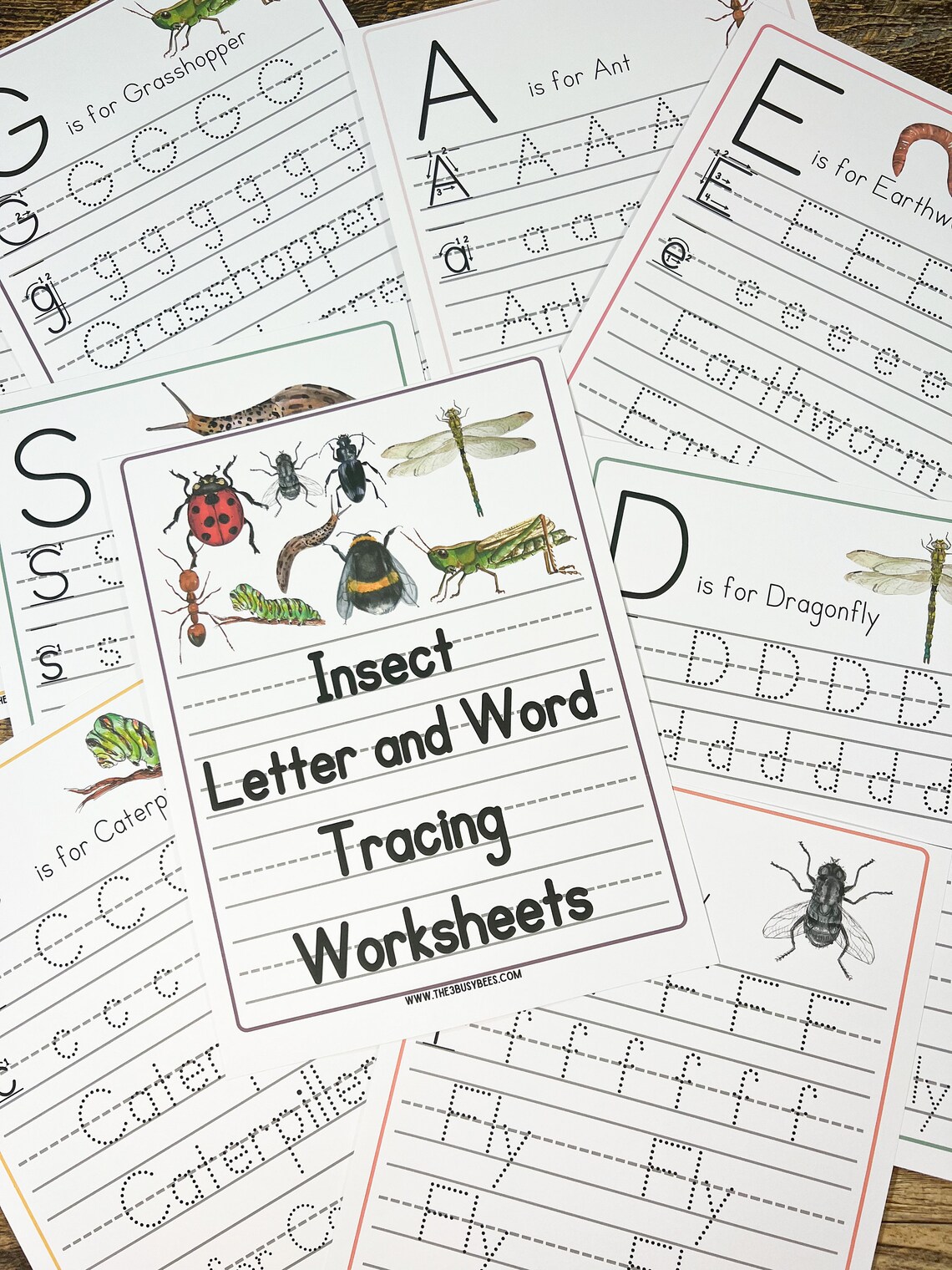 Insect Letter Tracing Worksheet • Insect Learning • Mini Beasts ...