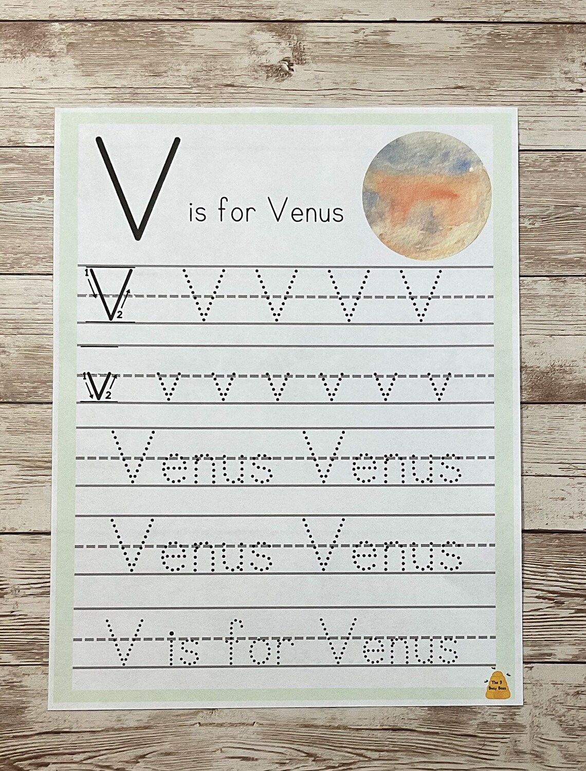 Solar System Letter and Word Tracing Solar System Learning - Etsy