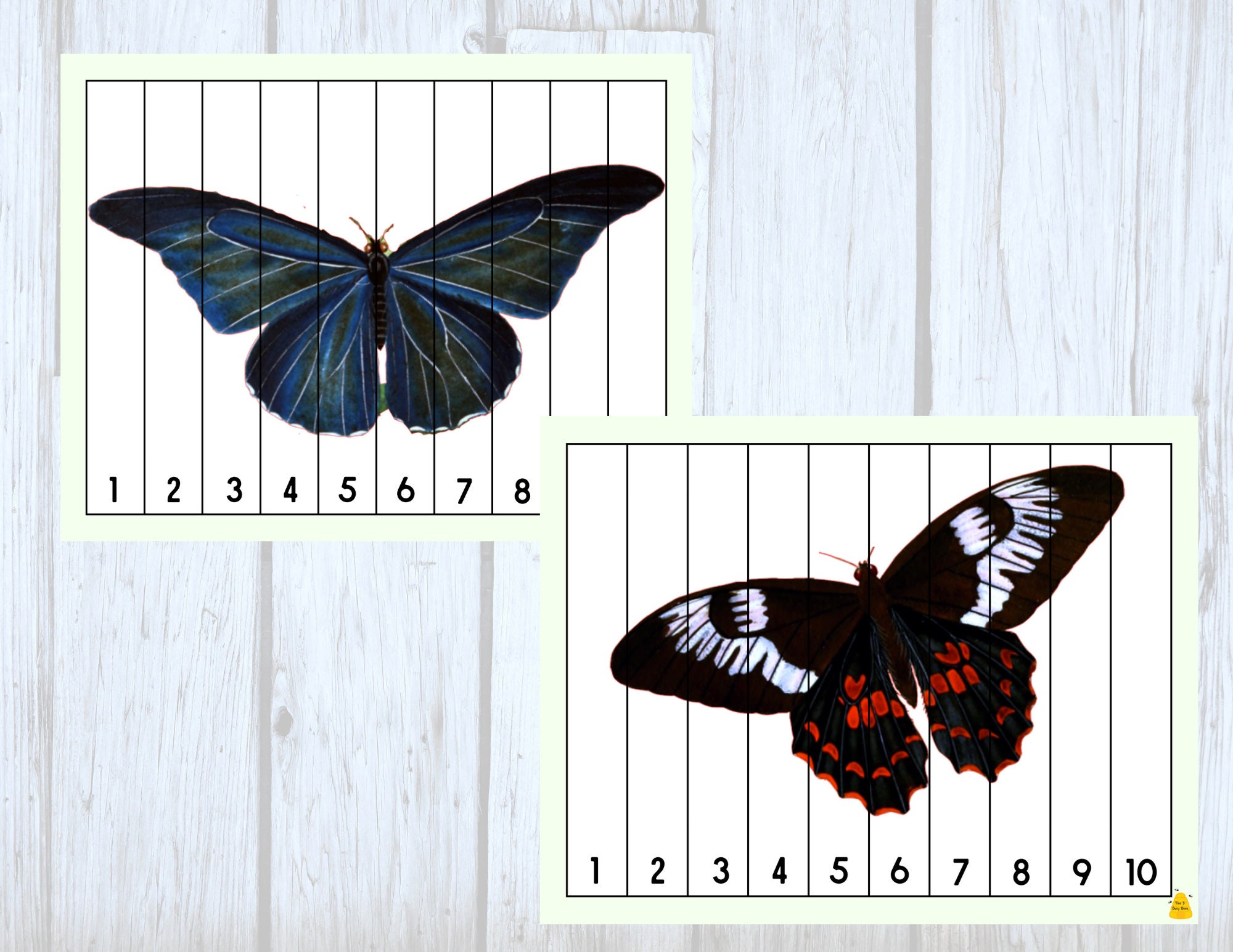 Butterfly Sequence Puzzles • Montessori Printable • Butterfly Study ...